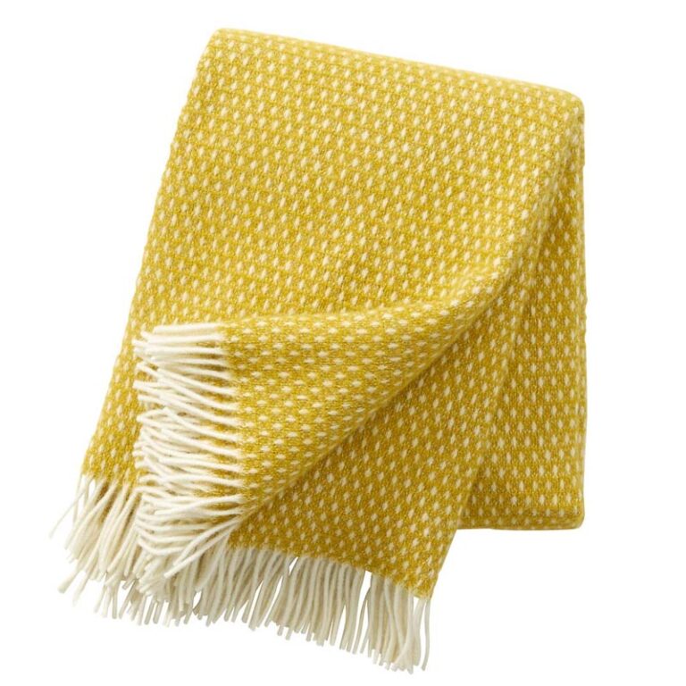 Gele plaids | Prachtige kwaliteit wol & katoen | Heerlijk zacht