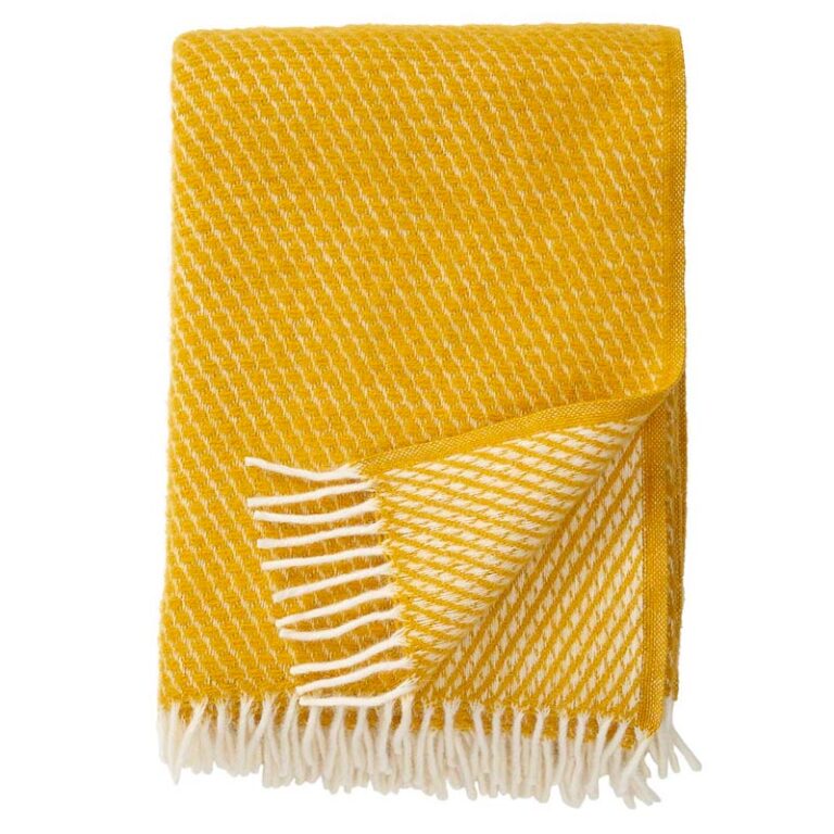 Gele plaids | Prachtige kwaliteit wol & katoen | Heerlijk zacht