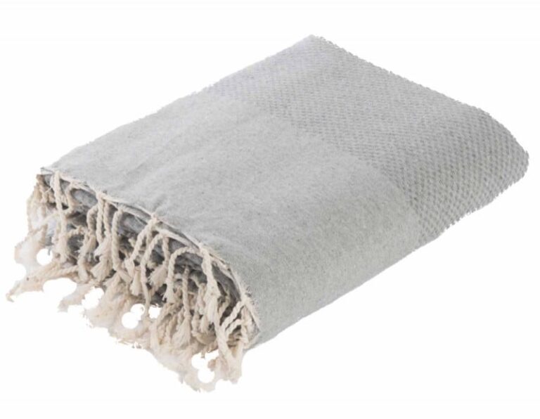 Plaid grijs van katoen - Ook als grand foulard te gebruiken