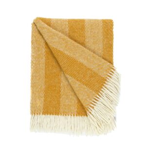 Gele plaids | Prachtige kwaliteit wol & katoen | Heerlijk zacht